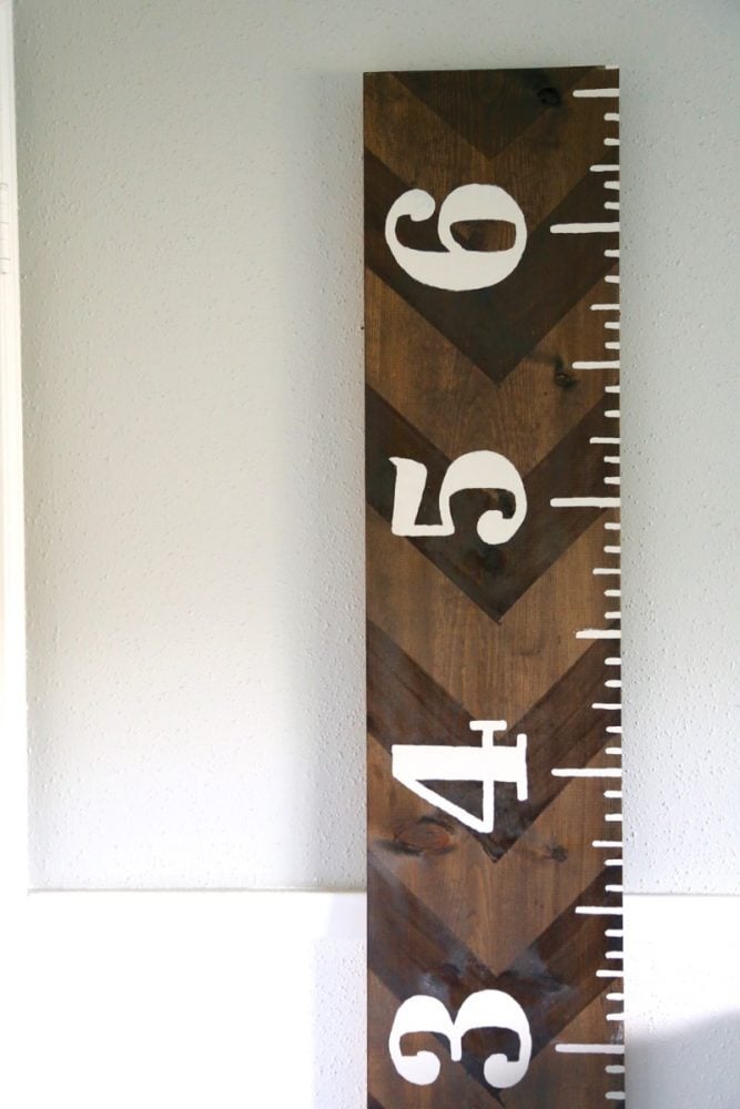 DIY Wooden Growth Chart Ruler - Love & Renovations