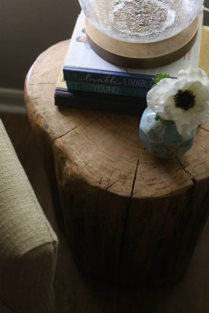 How to Build a DIY Tree Stump Side Table - Love & Renovations