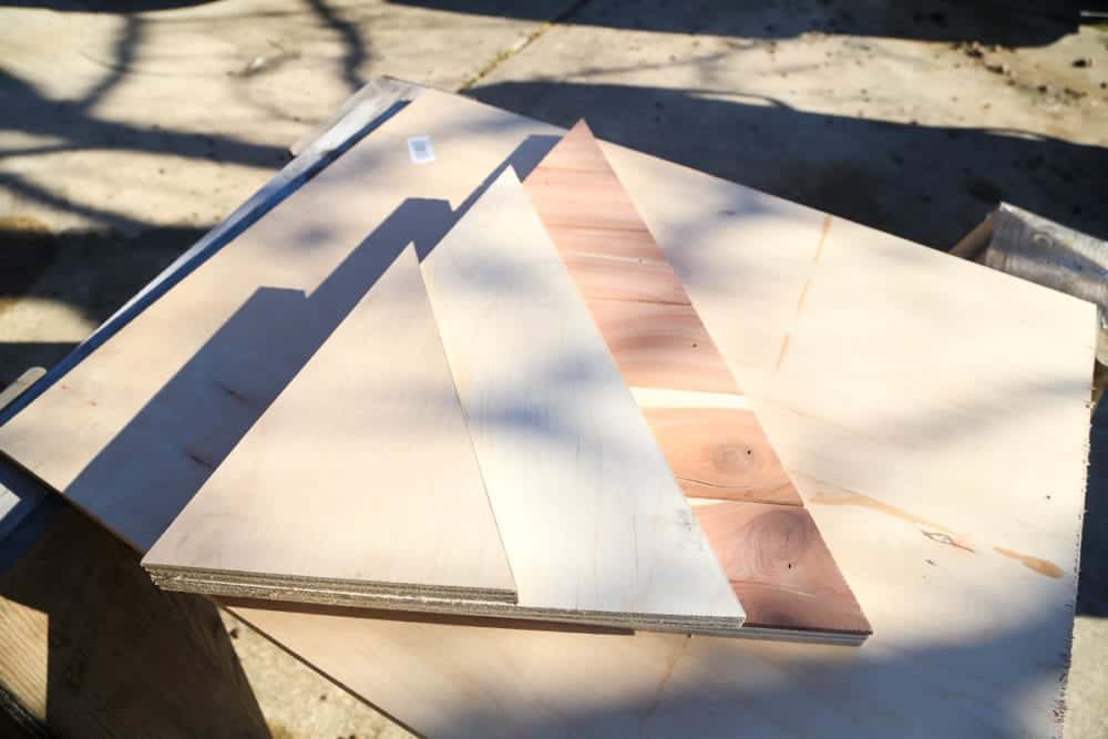 DIY Cedar Planked Wooden Christmas Trees - Love & Renovations