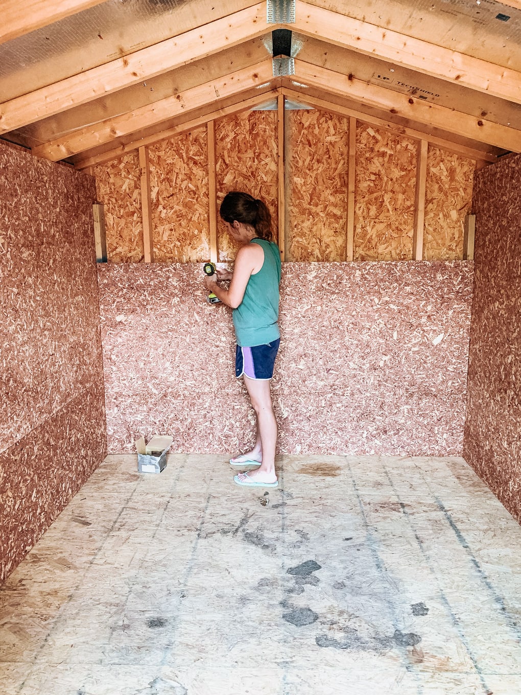 Using Cedar Flakeboard Panels in a Shed- Love & Renovations