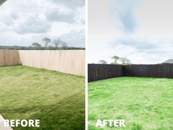 How to Stain a Fence {Using a Sprayer} - Love & Renovations