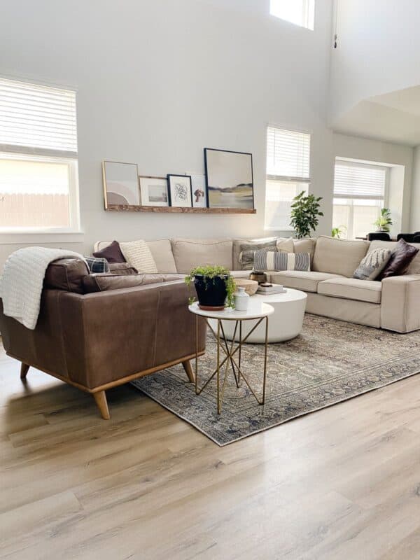 DIY Art Ledge + Our New Coffee Table – Love & Renovations