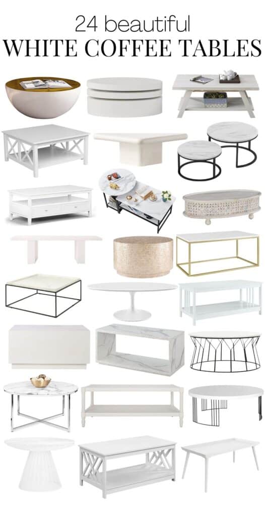 24 Gorgeous (Affordable) White Coffee Tables – Love & Renovations