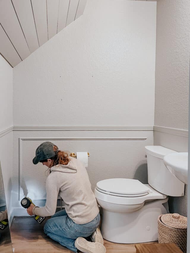 Adding Trim to the Powder Room Walls – Love & Renovations