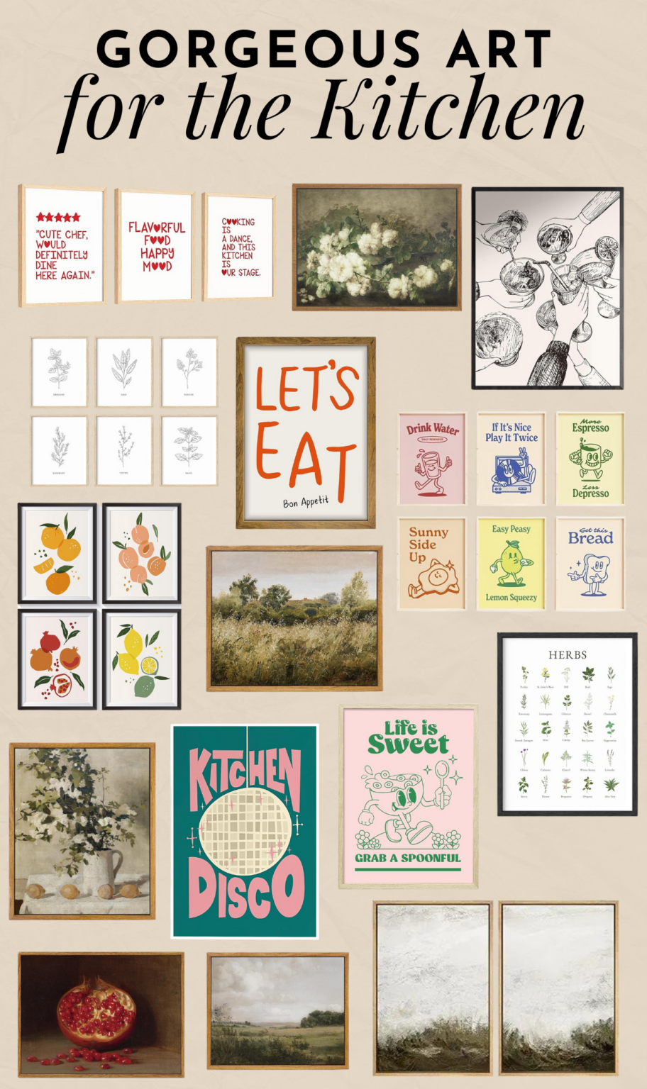 20+ Gorgeous Kitchen Art Ideas You'll Love - Love & Renovations